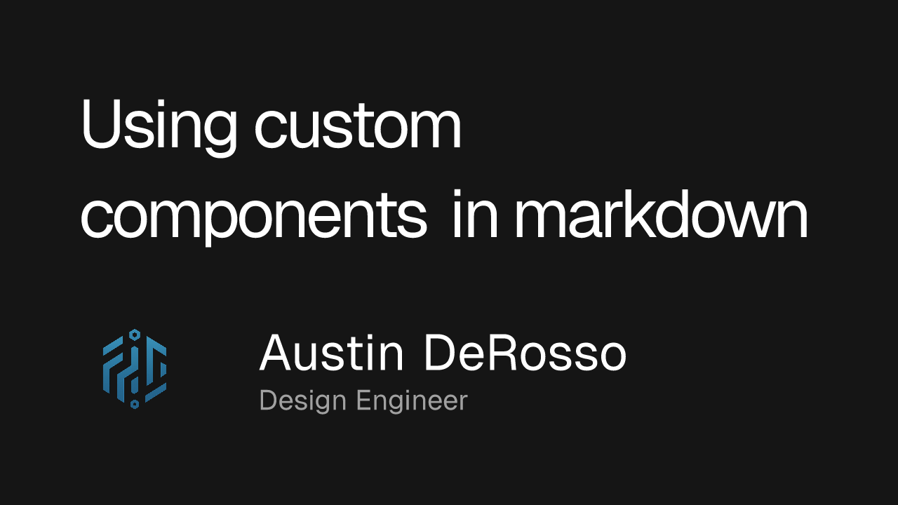 Using custom components in markdown